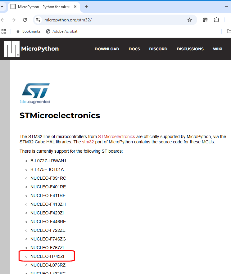 Micropython for STM32H7 series - STMicroelectronics Community