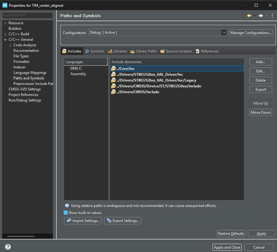 Changed target MCU, now can't find header file - STMicroelectronics Community