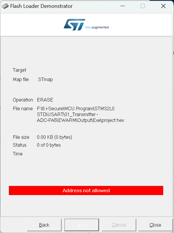 Solved: STM32L011F4U6 can't enter bootloader - STMicroelectronics Community