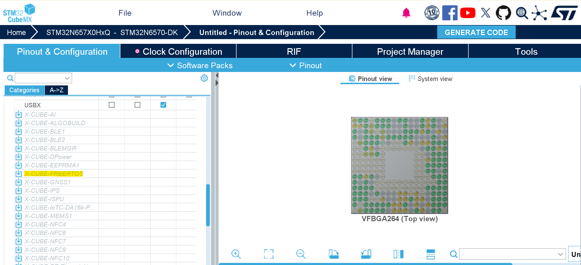 FreeRTOS on STM32N6570-DK and MX Cube Integration - STMicroelectronics Community