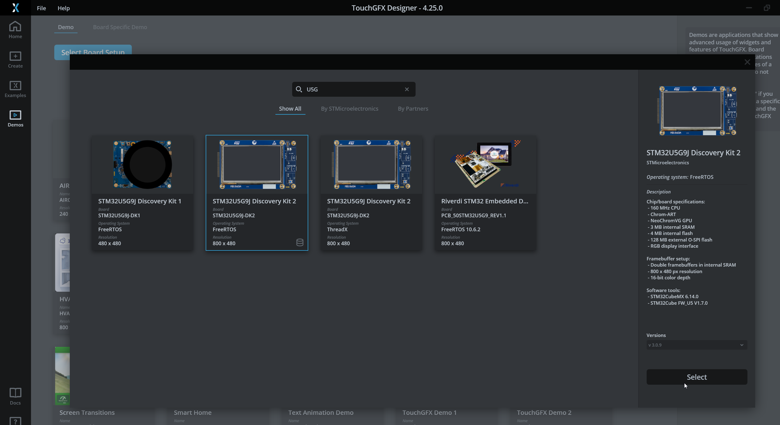 Solved: Source Code of Demo Application for STM32U5G9J-DK2 - STMicroelectronics Community