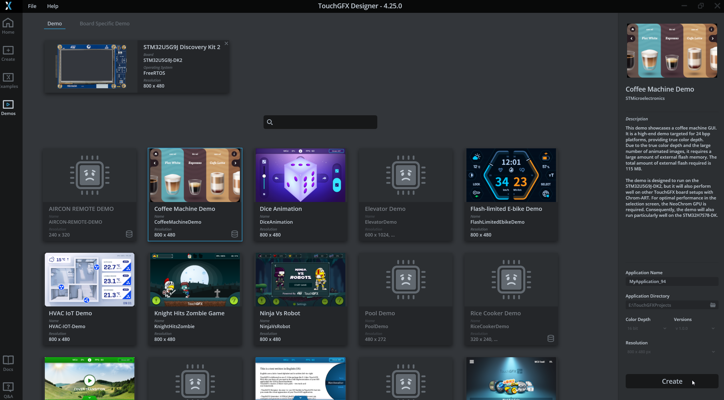 Solved: Source Code of Demo Application for STM32U5G9J-DK2 - STMicroelectronics Community
