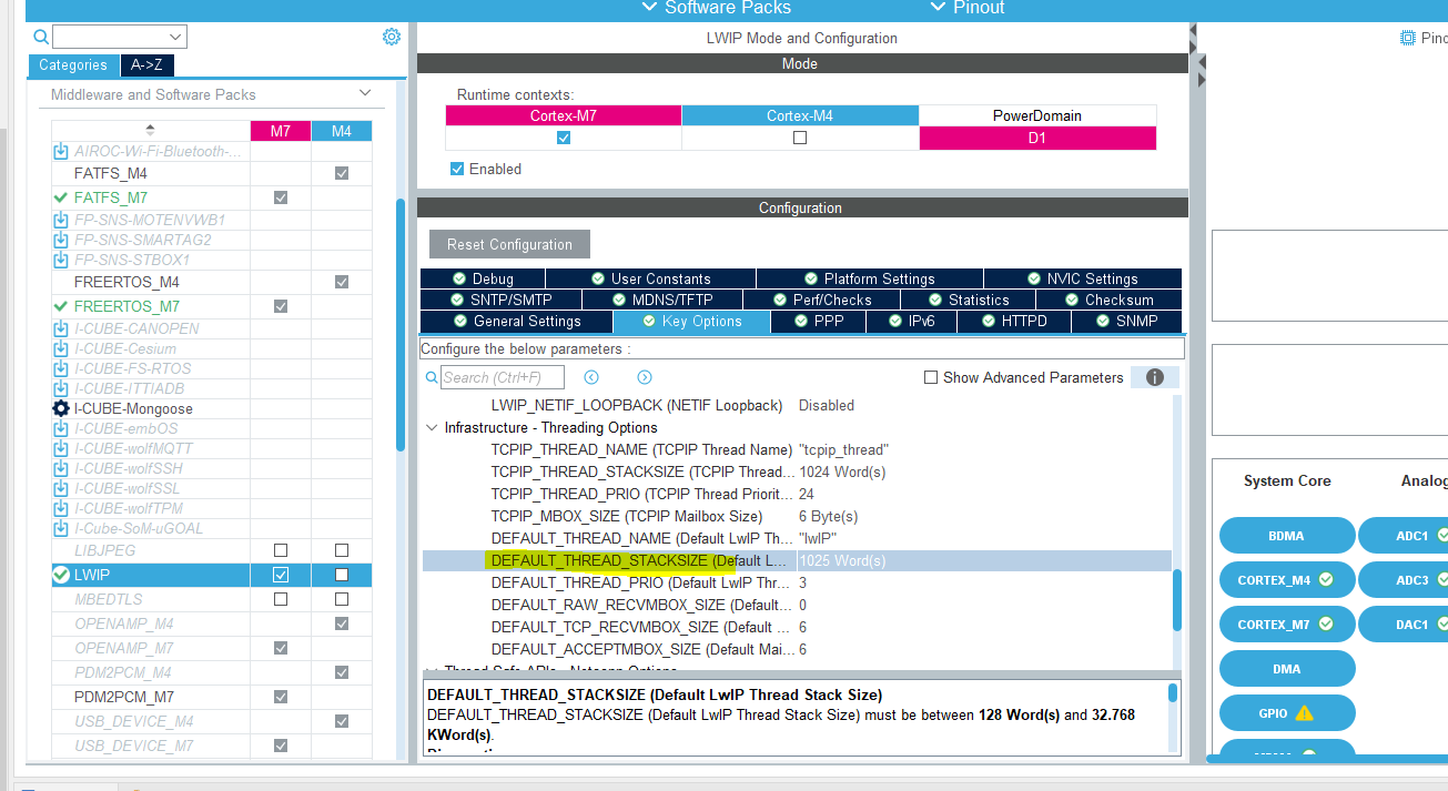 Solved Where Does Lwip Defaultthreadstacksize Apply Stmicroelectronics Community