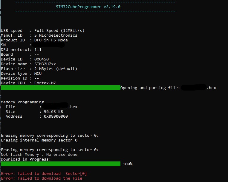 Solved: CLT Works with STLINK, Fails with USB DFU - STMicroelectronics Community