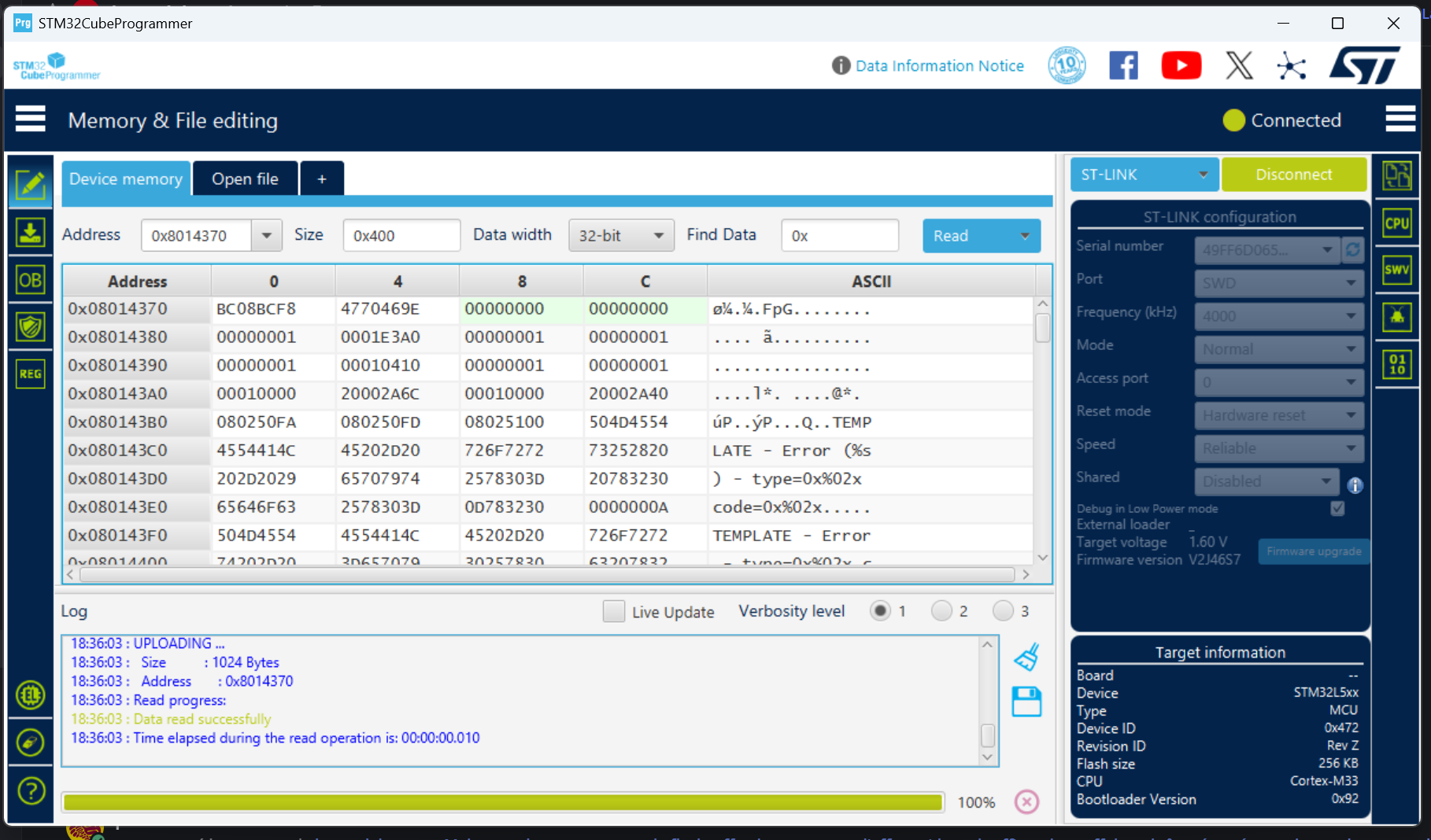 Solved: Programming with STM32CubeProgrammer is fine; STM3... - STMicroelectronics Community