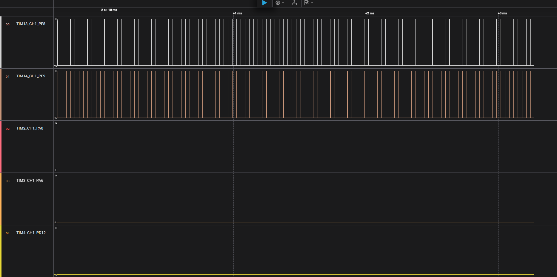 TIM13 and TIM14 PWM output issues STM32H562 - STMicroelectronics Community