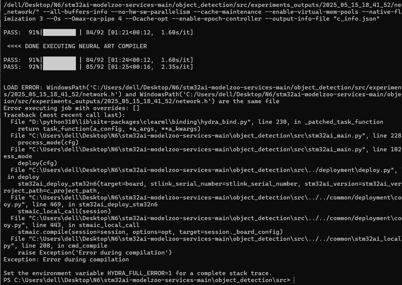 Solved: Error executing python stm32ai_main.py - STMicroelectronics Community
