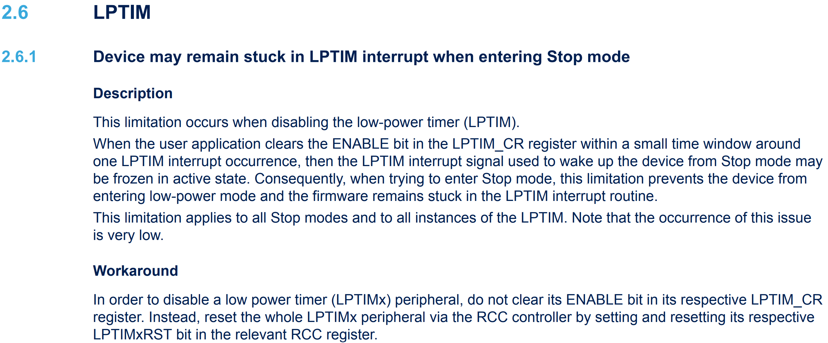 Solved: LPTIMER fail to wakeup in STOP2 mode for longer ti... - STMicroelectronics Community