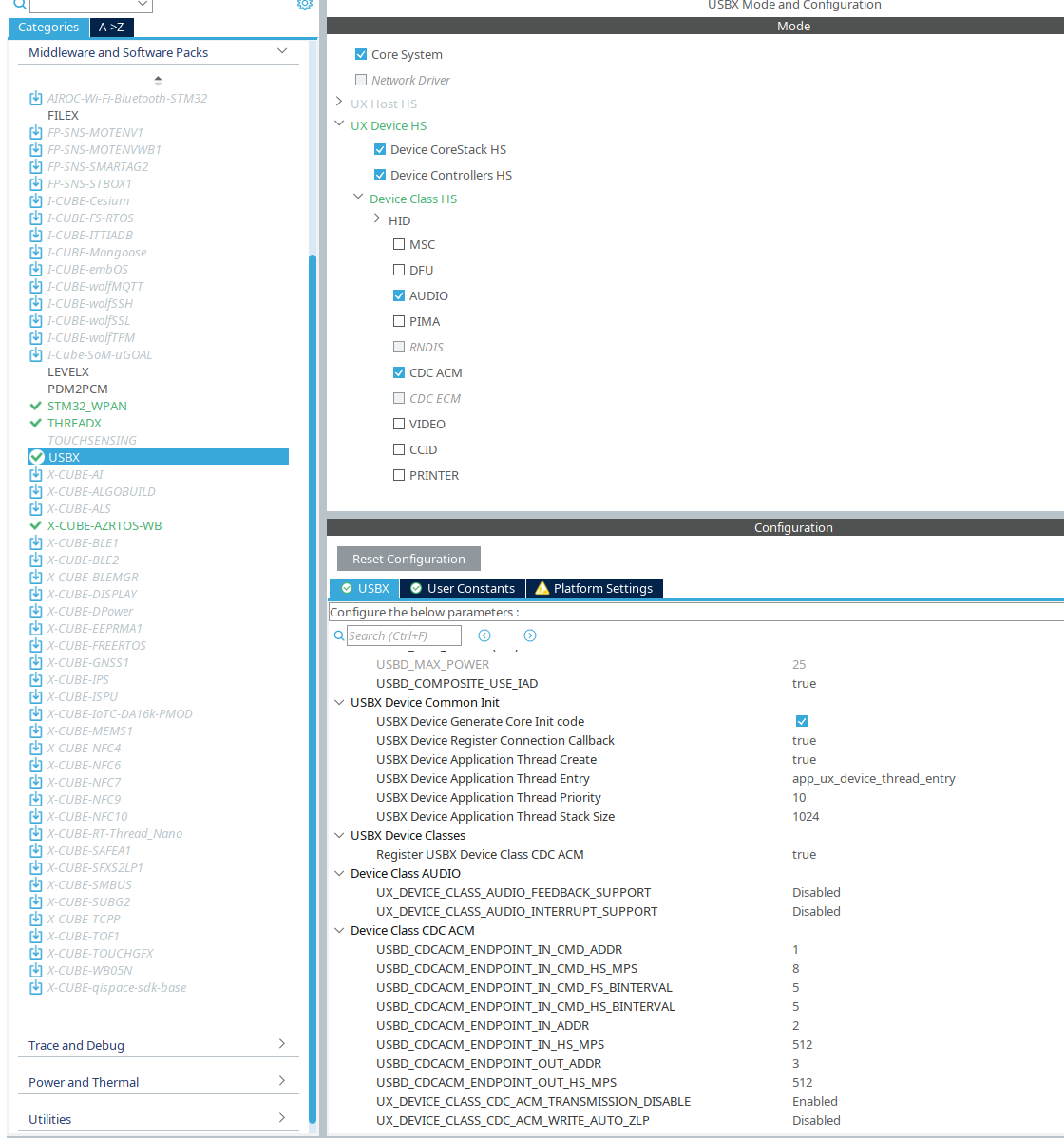Solved: USBX on STM32WBA6 - STMicroelectronics Community