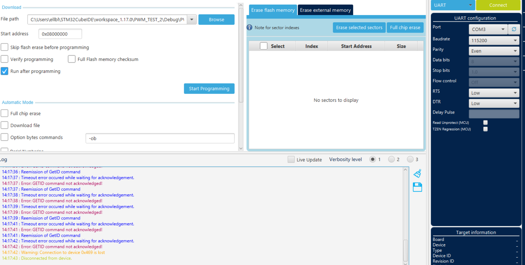 Solved: Programming NucleoG474RE via bootloader - STMicroelectronics Community