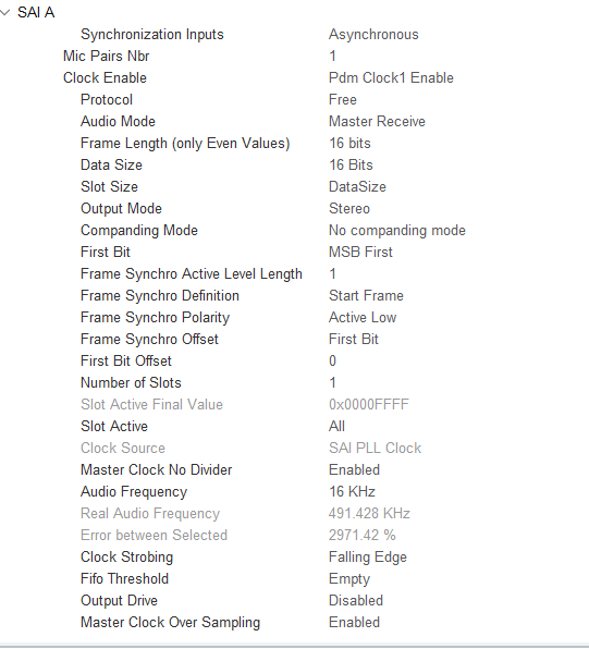 Interfacing on board microphone sensor in STM32H74... - STMicroelectronics Community