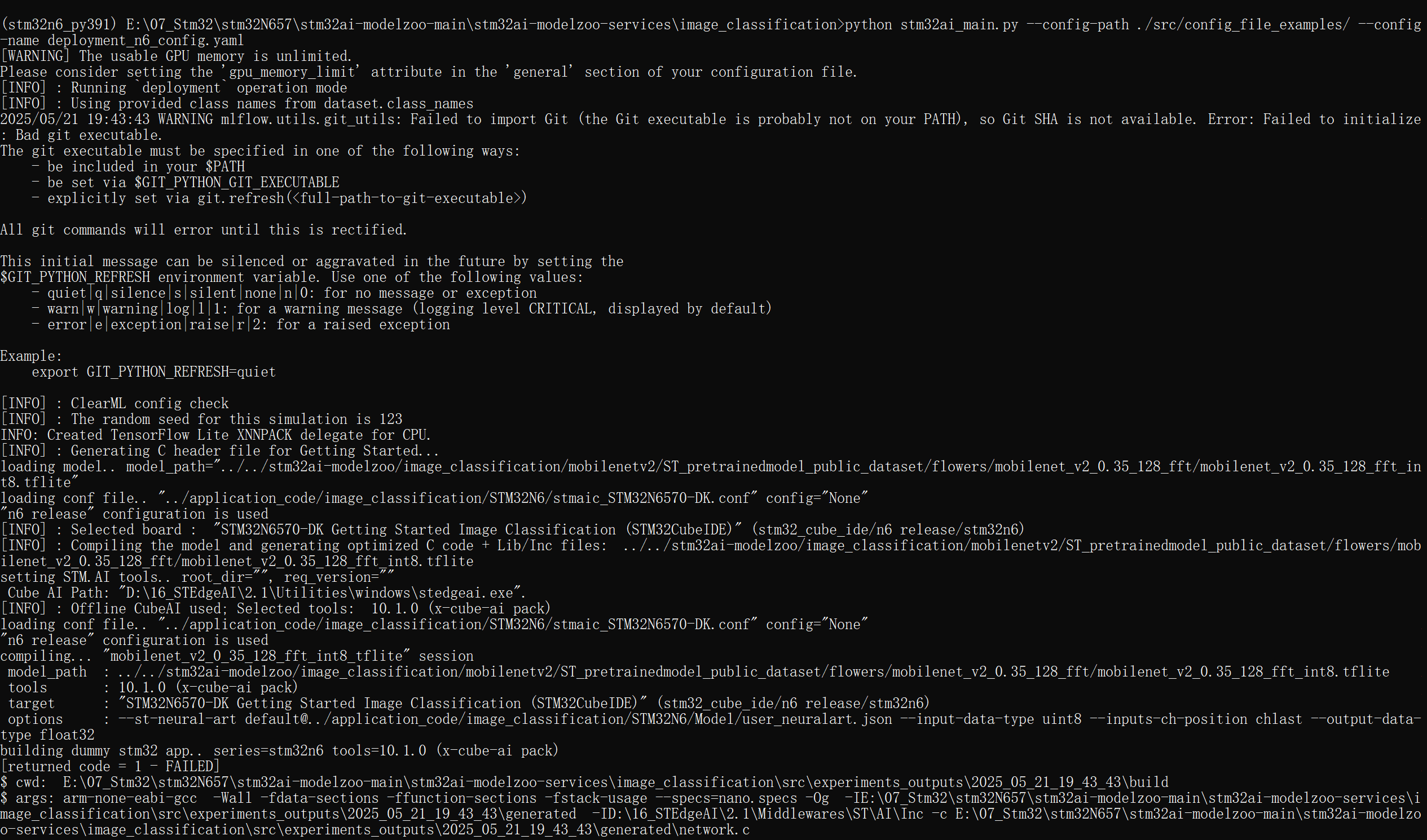 Solved Error Executing Python Stm32aimainpy Stmicroelectronics 3757