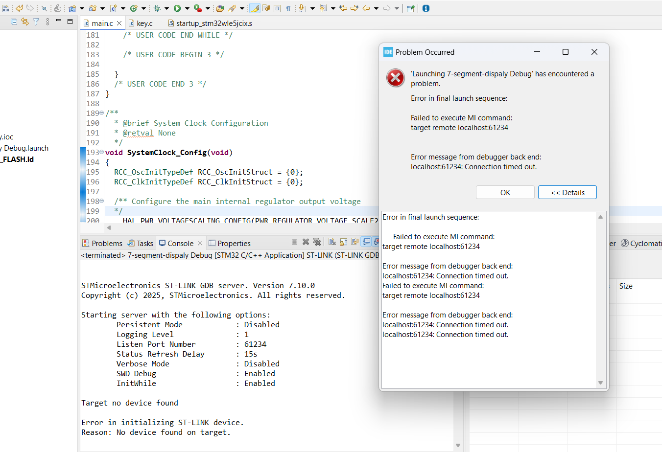Debugging Error with ST Link /V2 With STM32WLE5JC... - Page 2 - STMicroelectronics Community