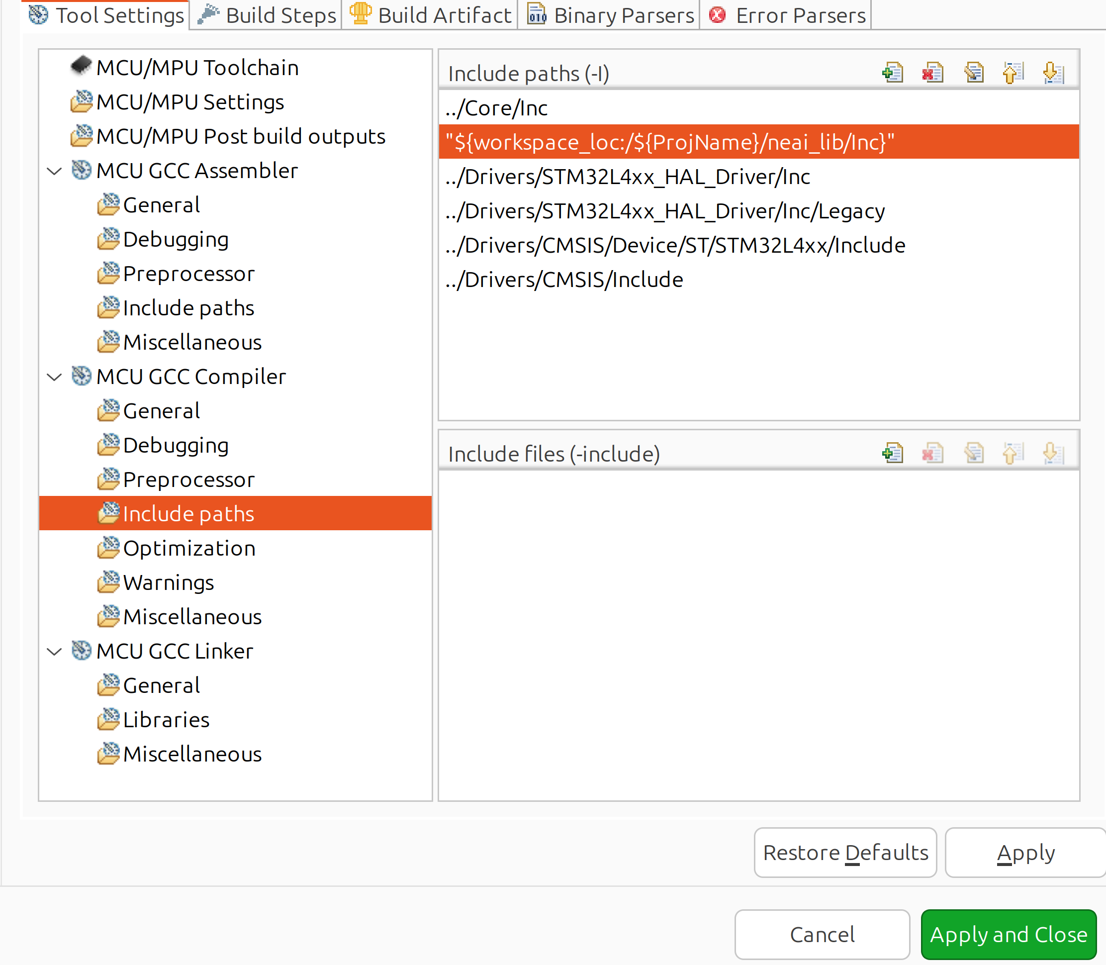 Solved Fixing Knowledgeh No Such File Or Directory Er Stmicroelectronics Community