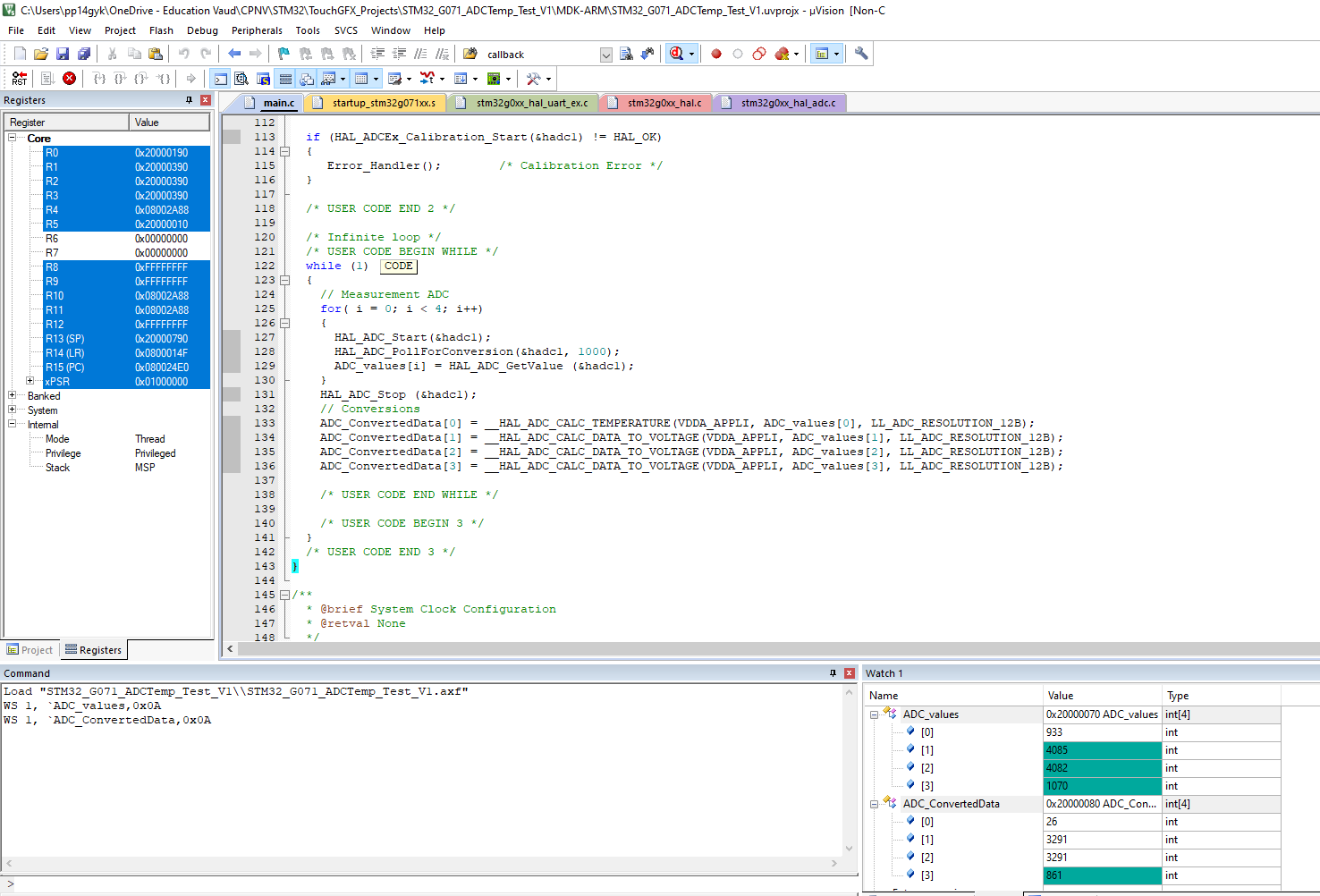 STM32-G071 ADC measurements - STMicroelectronics Community