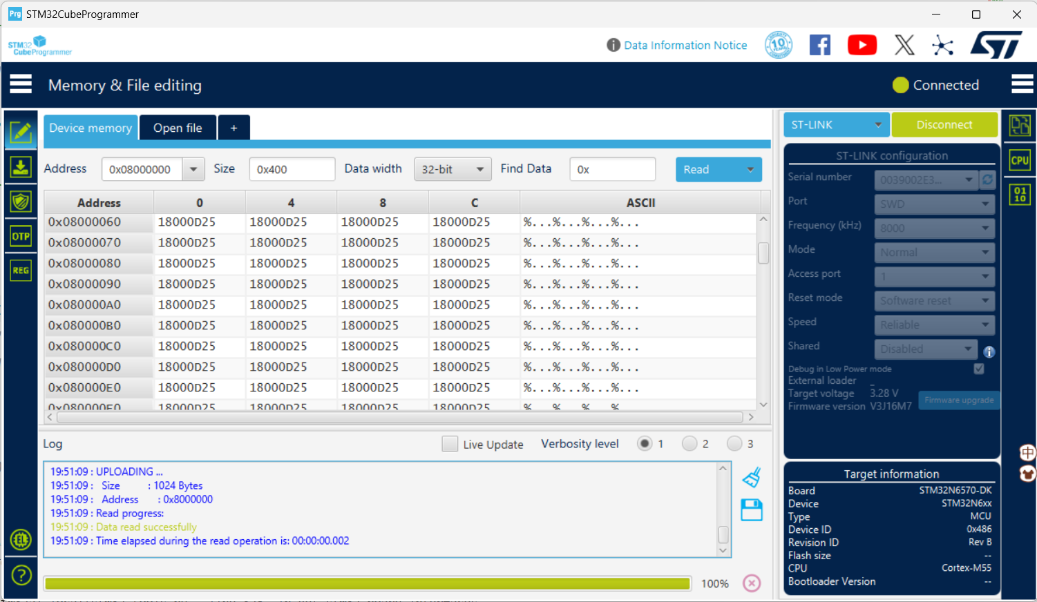 Solved: Error in flashing the stm32n6570-dk board - STMicroelectronics Community