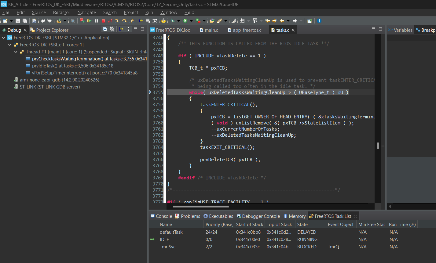 How to use FreeRTOS™ with STM32N6 - STMicroelectronics Community