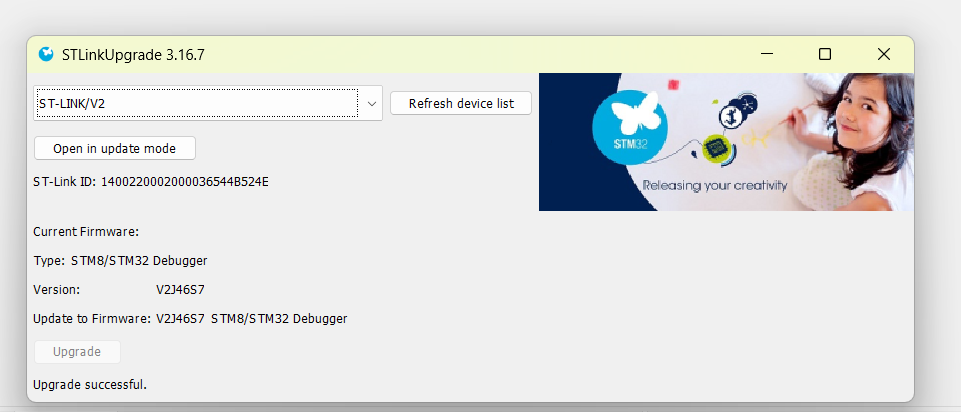 Debugging Error with ST Link /V2 With STM32WLE5JC... - STMicroelectronics Community