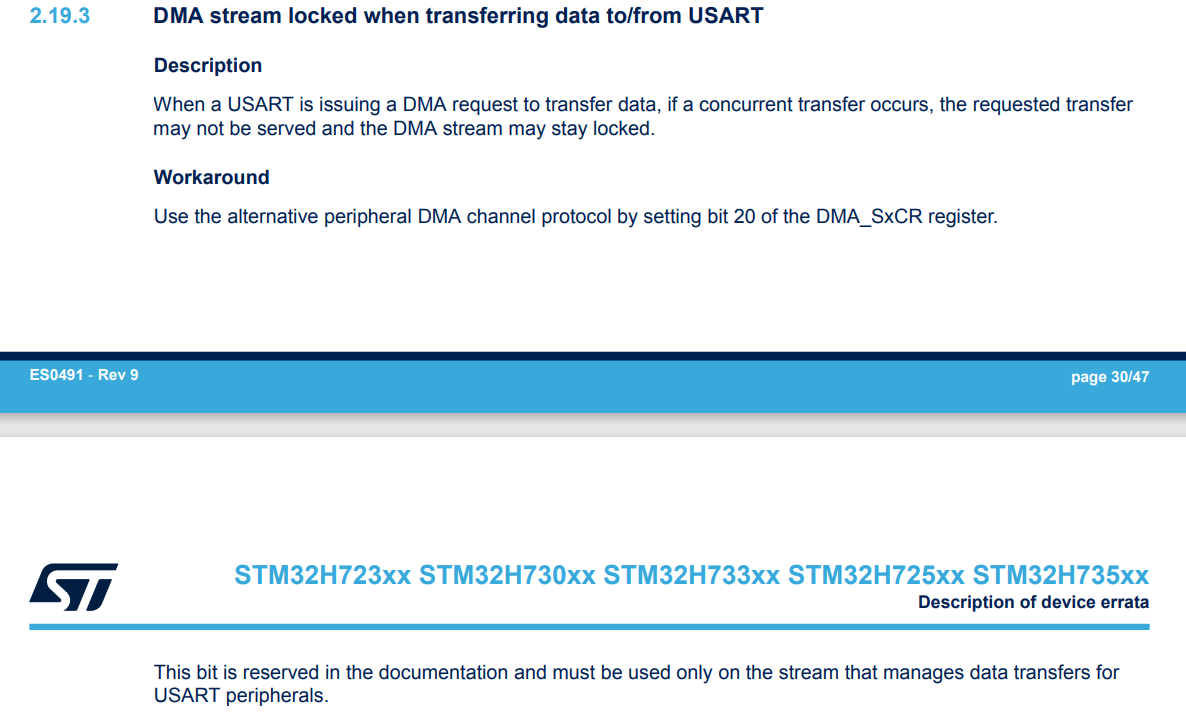 STM32H723VGT6 DMA2 Controller Fails Silently After... - STMicroelectronics Community