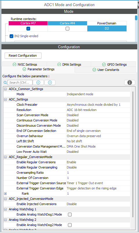 Solved: Trying to run the ADC with DMA on STM32H755ZI-Q - STMicroelectronics Community