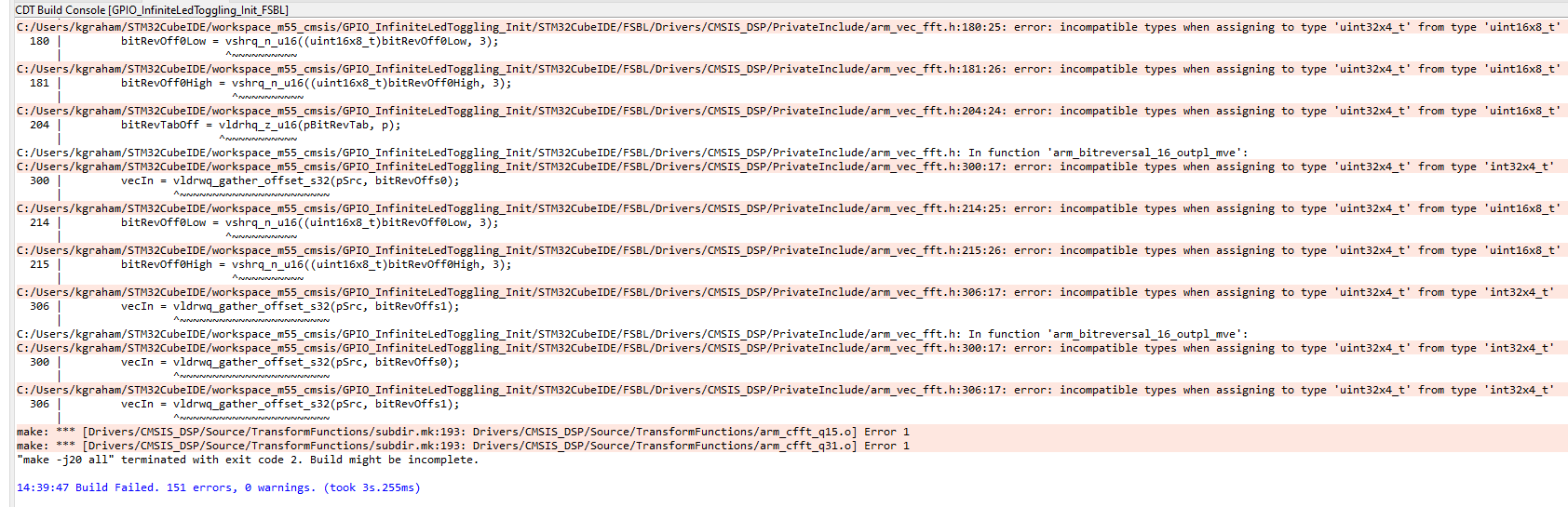 Solved: NUCLEO-N657 CMSIS-DSP arm_vec_fft.h build error of... - STMicroelectronics Community