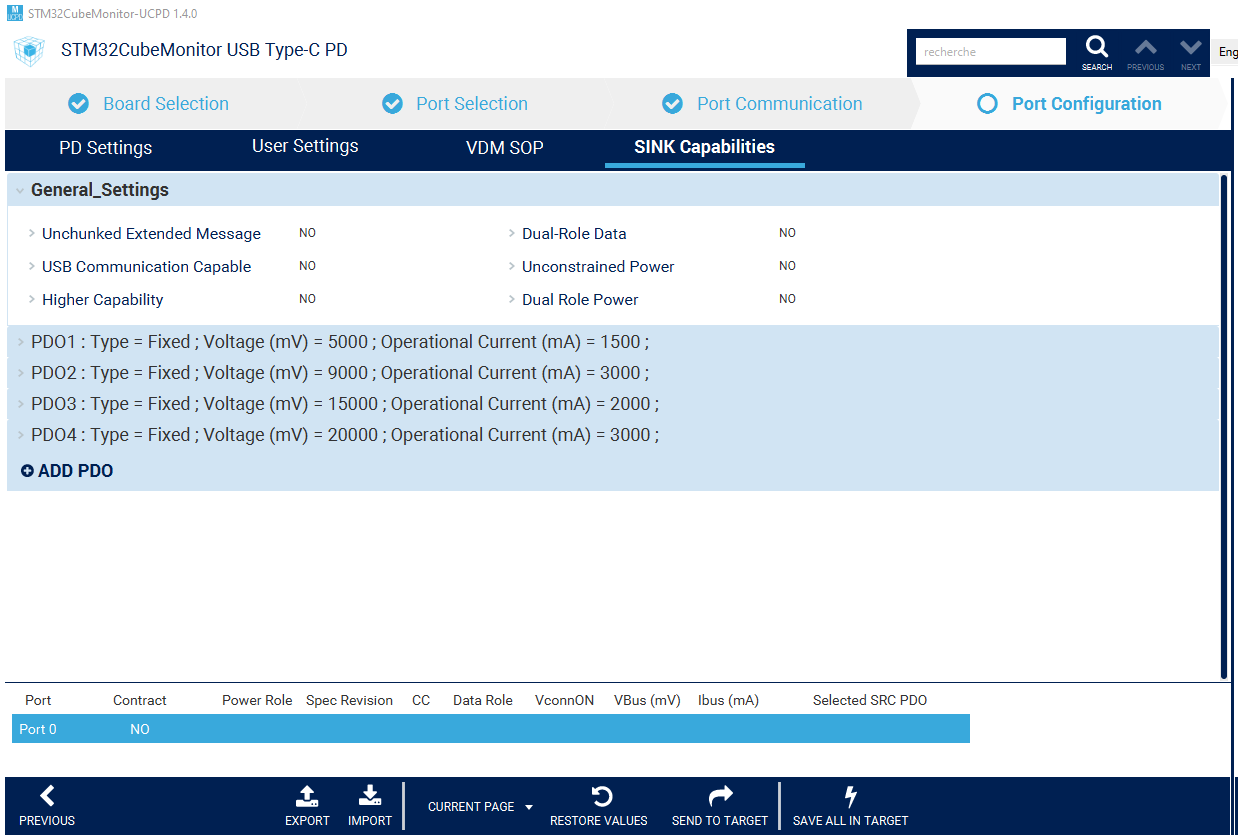 Solved: SNK1M1 missing PDOs - STMicroelectronics Community