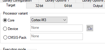 NUCLEO-C071RB - IAR "Non-recognized options in pro ...
