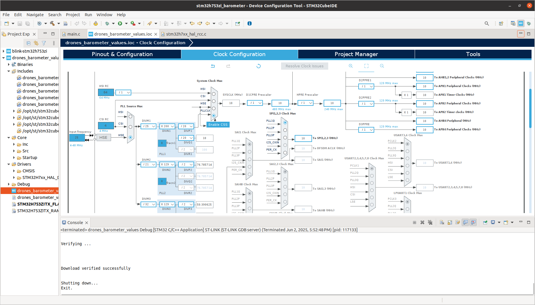 Solved: Clock issues in STM32H753ZI100_24 - SystemClock_Co... - STMicroelectronics Community