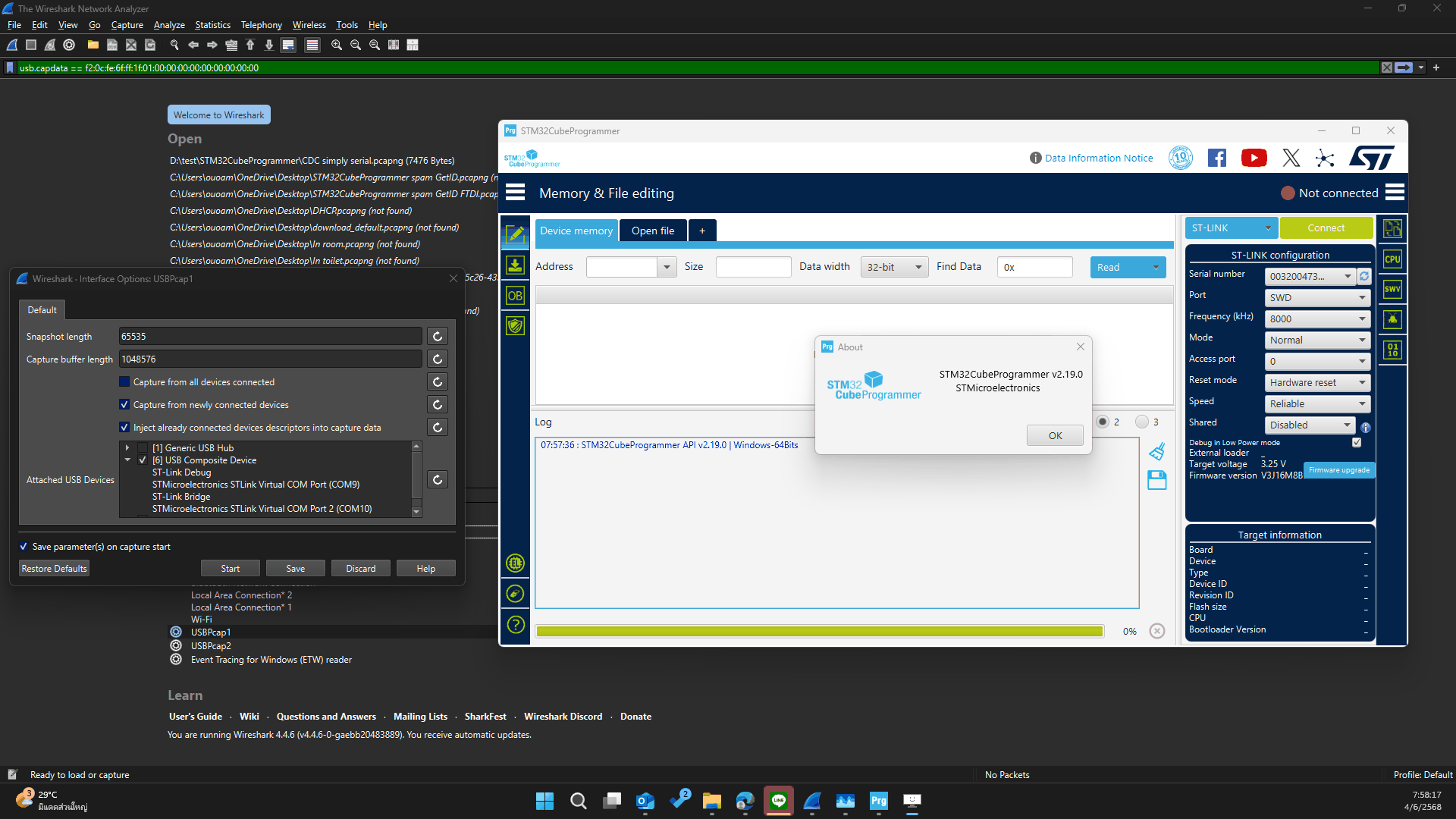 Open Bootloader via UART: CubeProgrammer sends too... - STMicroelectronics Community