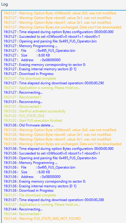 Solved: STM32WB55 - FUS_STATE_IMG_NOT_FOUND - STMicroelectronics Community