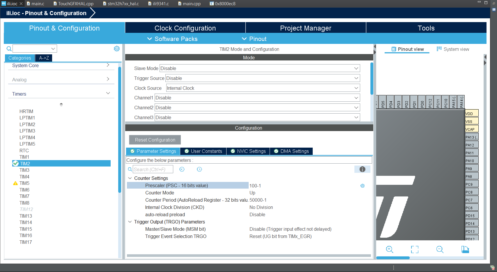 Problem In Using Touchgfx On Custom Board For Stm3 Stmicroelectronics Community