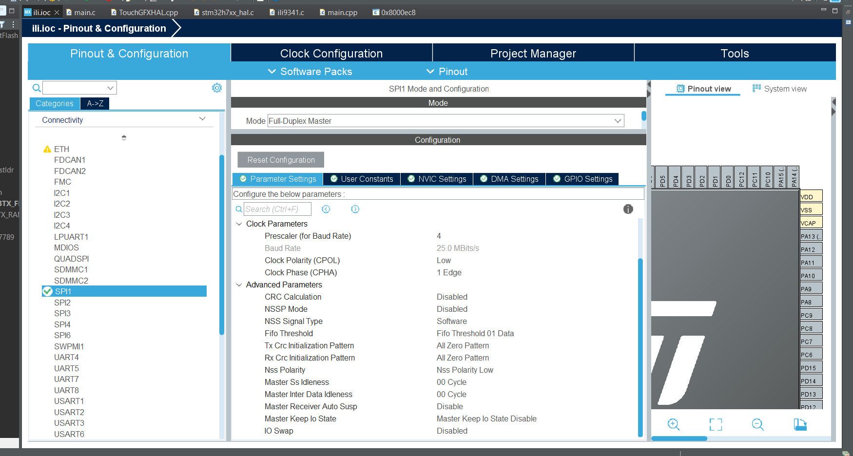 Problem In Using Touchgfx On Custom Board For Stm3 Stmicroelectronics Community
