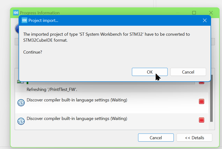 Stm32CubeIDE V 1.18.1 will not import projects - STMicroelectronics Community