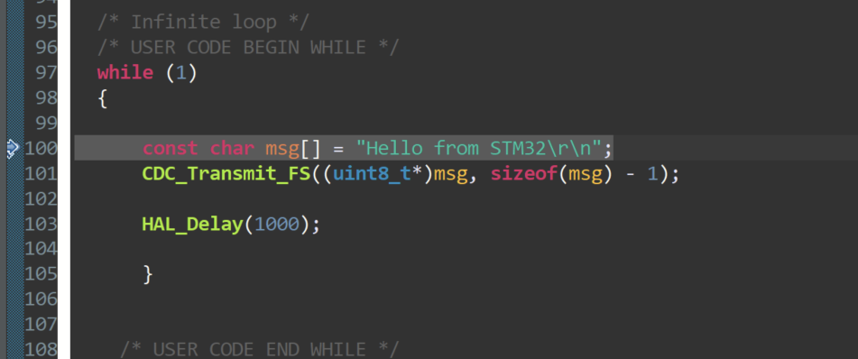 Solved: STM32 as USB COM Device fails when debugging but w... - STMicroelectronics Community