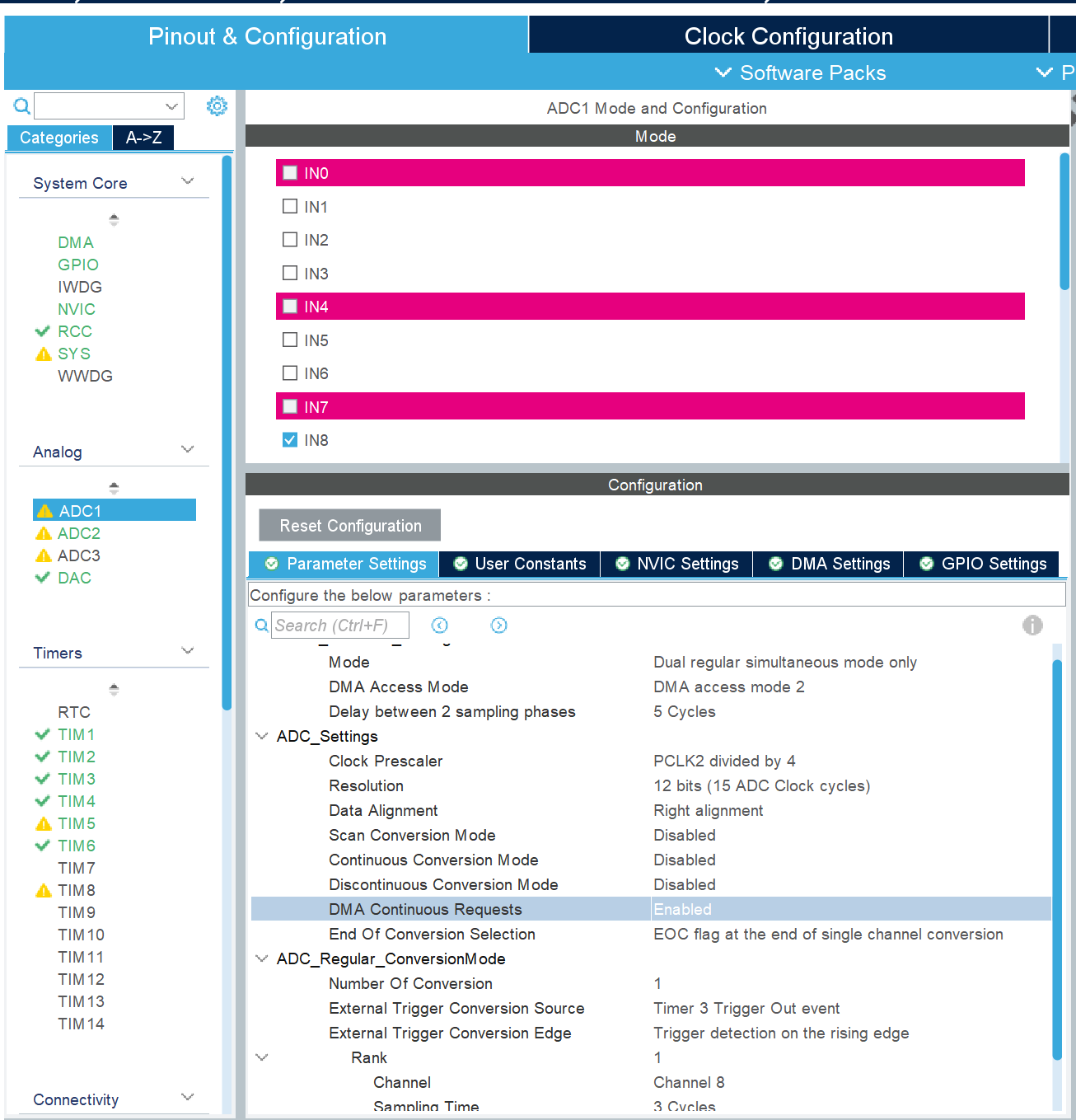 Solved: can't print ADC data at high Sample Rate - STMicroelectronics Community