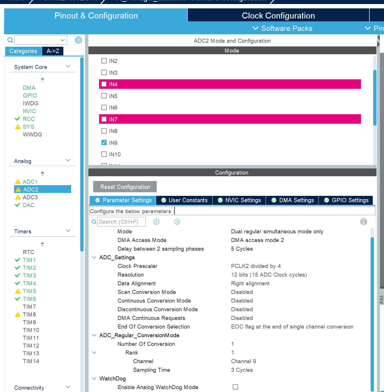 Solved: can't print ADC data at high Sample Rate - STMicroelectronics Community