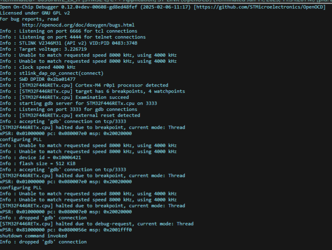 Solved: Error in final launch sequence: Failed to start G... - STMicroelectronics Community
