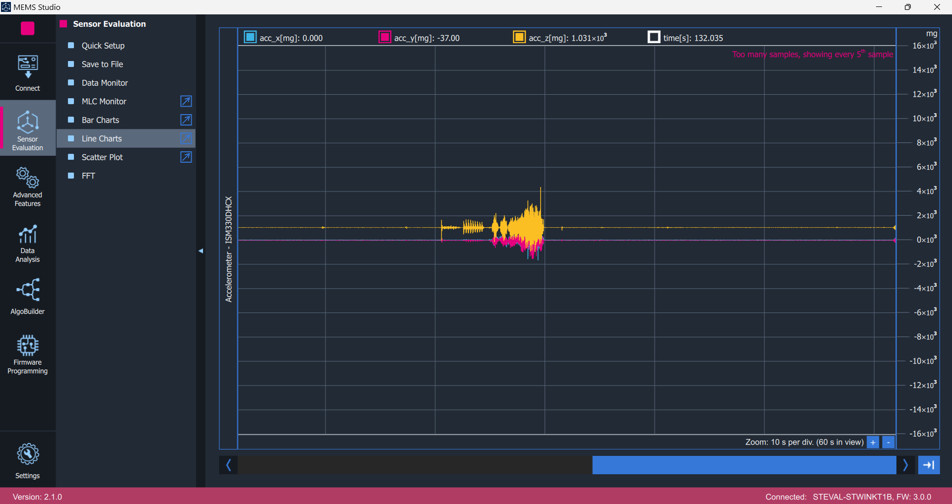 STEVAL-STWINKT1 with ST MEMS Studio is not working - STMicroelectronics Community