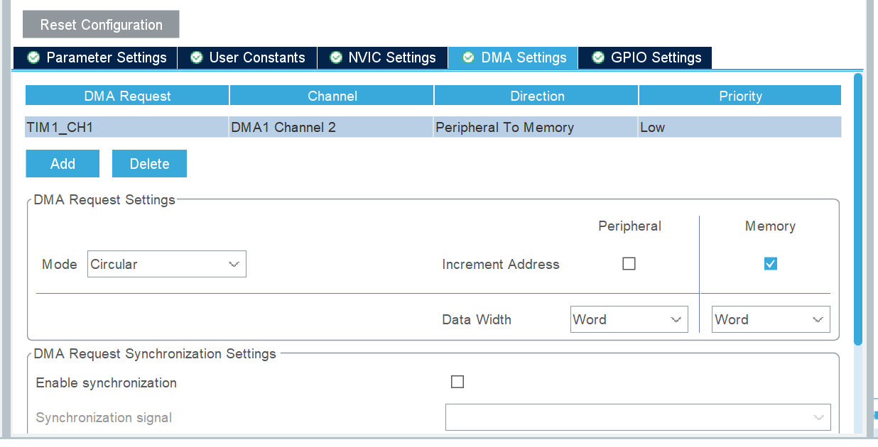 STM32G0B1 DMA Capture Delay Issue with TIM1 Input ... - STMicroelectronics Community