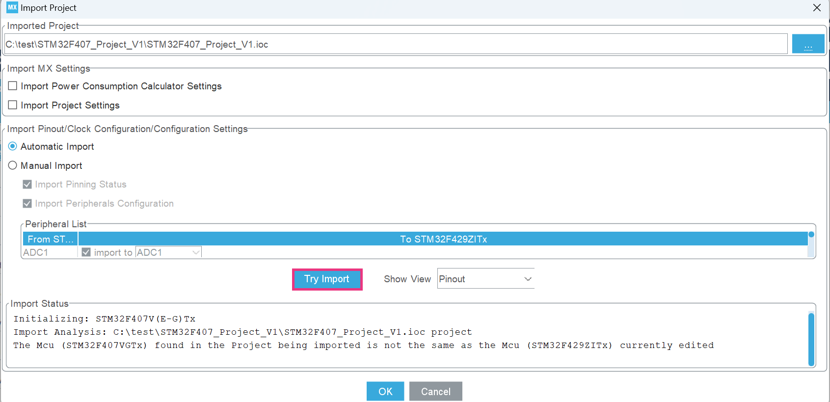 How to switch from one STM32 to another using STM3 ...