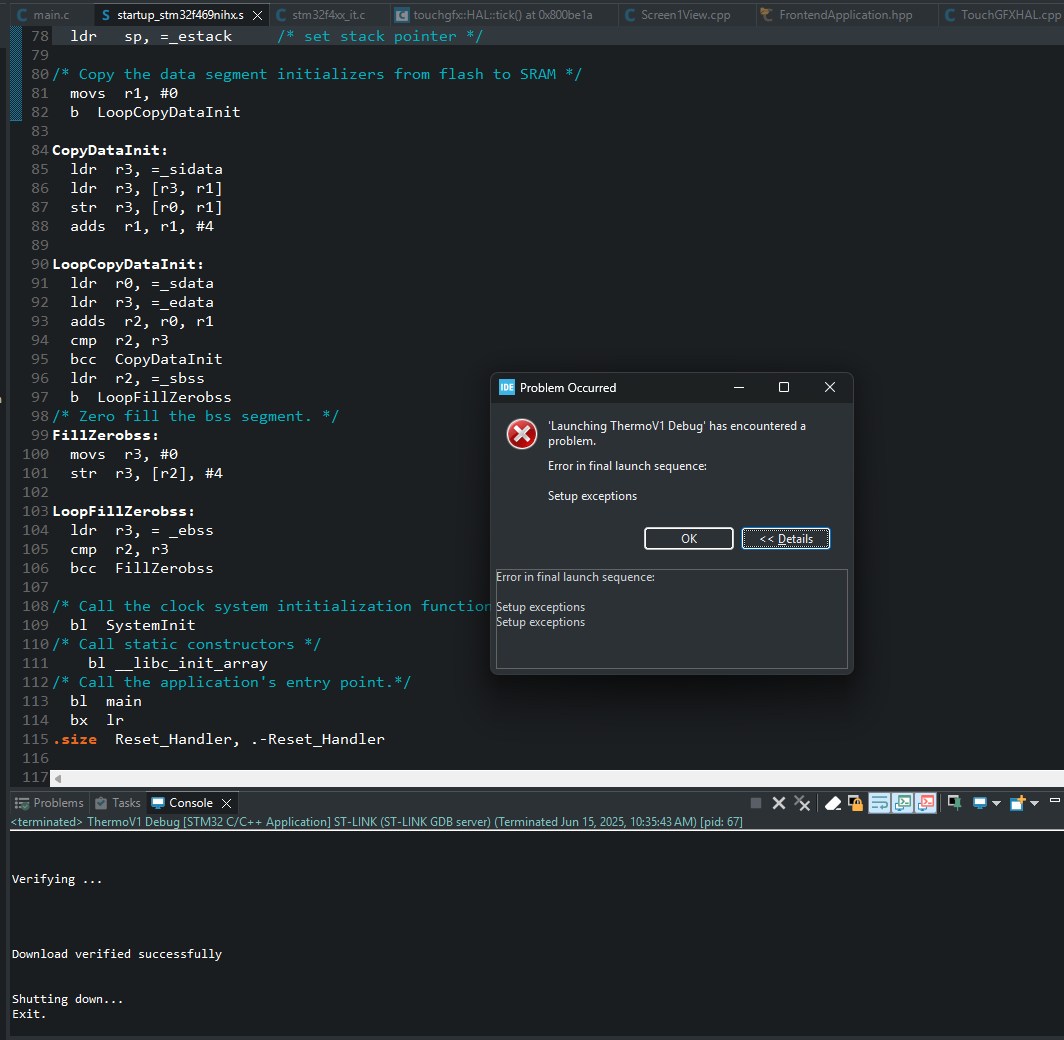 Black screen on display after writing user program ...