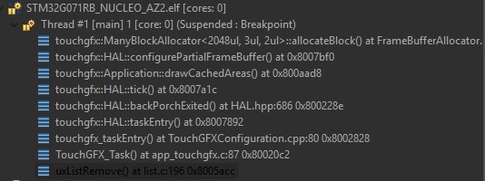 Solved: TouchGFX and RTOS Initialization Issue - STMicroelectronics Community