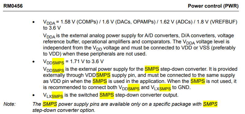 Solved How To Connect Smps When It Is Not Used In Stm32u5 Stmicroelectronics Community
