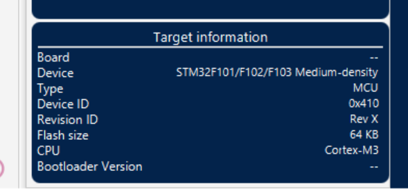STM32F103C8T6 Incorrect Memory Size - STMicroelectronics Community