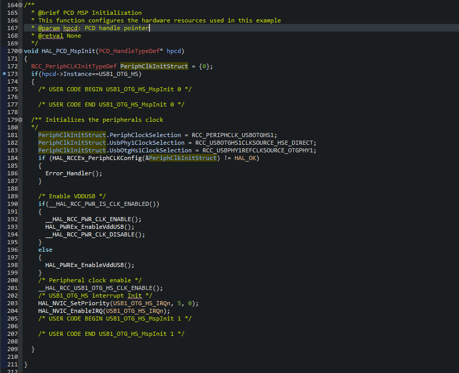 USB Device CDC ACM - STMicroelectronics Community