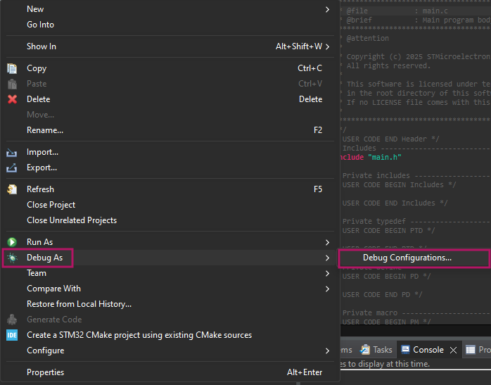 How To Debug An External Elf In Stm32cubeide Stmicroelectronics Community