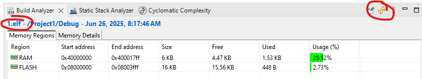 Solved: Build Analyzer does not work after STM32CubeIDE up... - STMicroelectronics Community