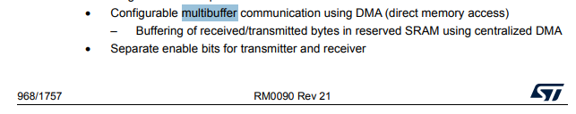 what do they mean by UART multibuffer communicatio... - STMicroelectronics Community
