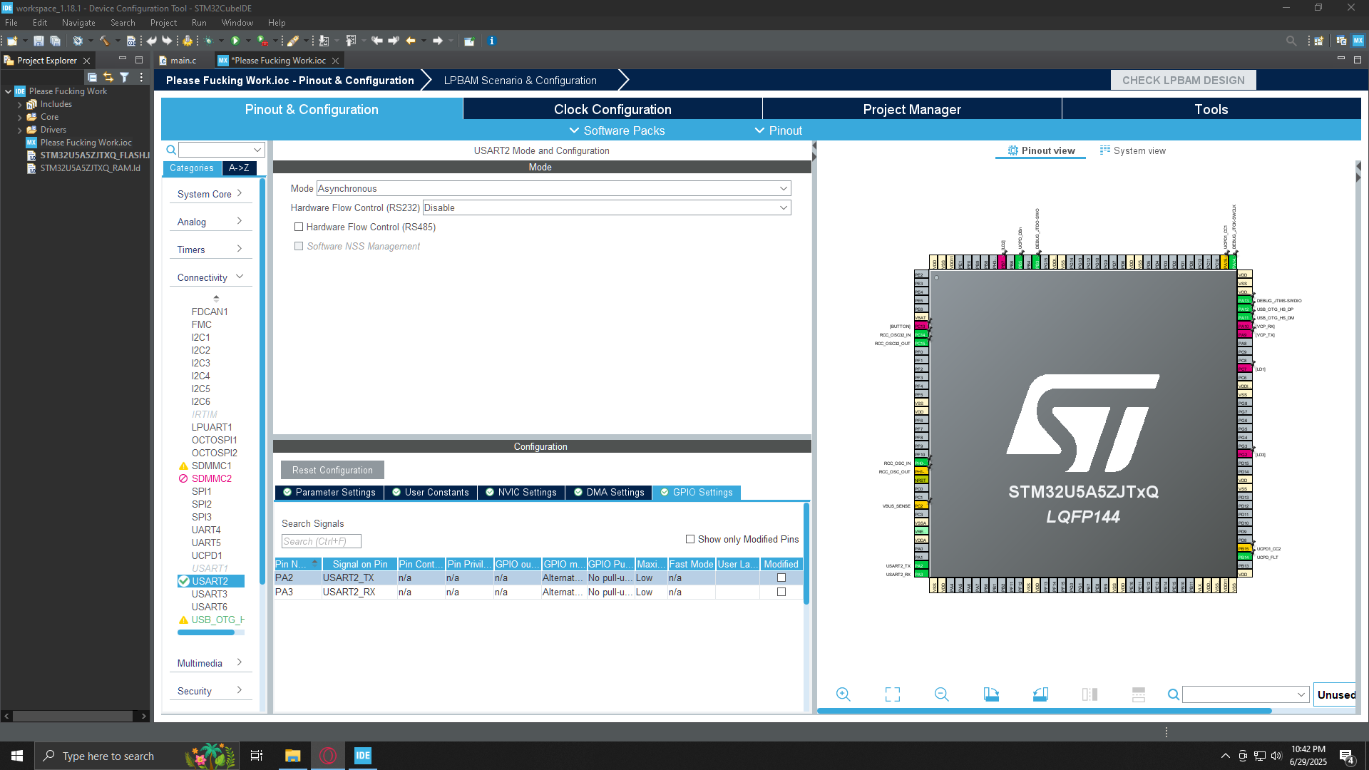 Solved: Pin Configuration Panel Missing Drop-downs - STMicroelectronics Community