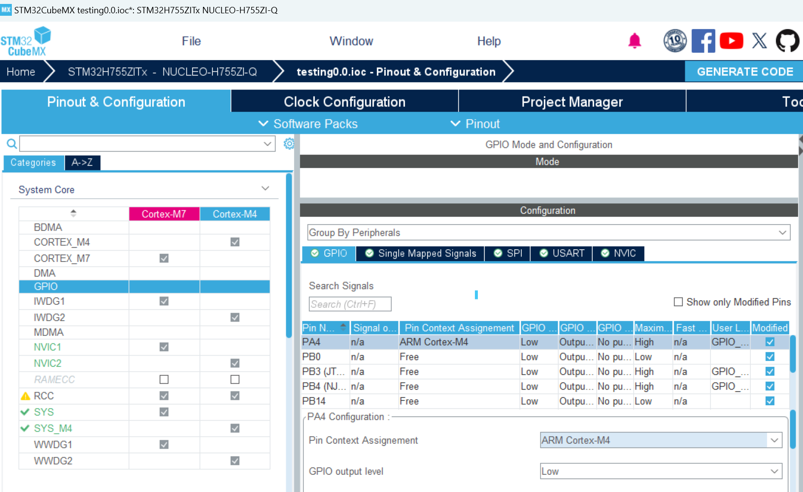Solved My Cube Ide Is Not Auto Generating Code For Modifi Stmicroelectronics Community